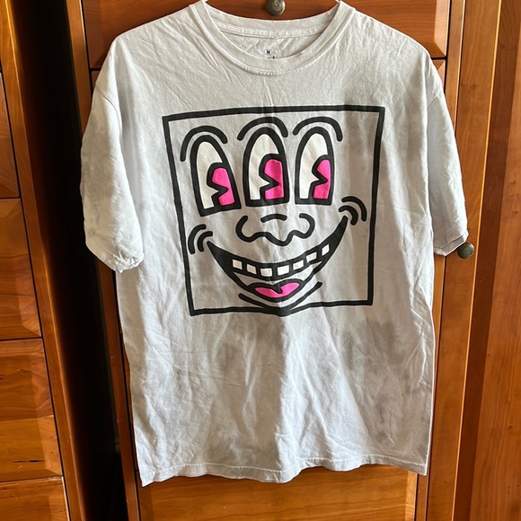 keith haring | Shirts | Keith Haring Tie Dye Grey And White Shirt Size ...